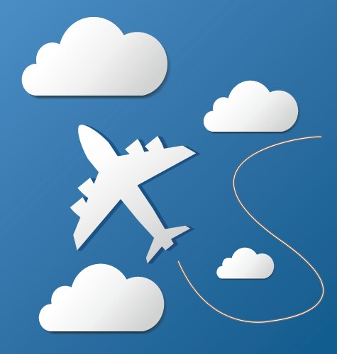 Planes routes flying over brazil map Royalty Free Vector