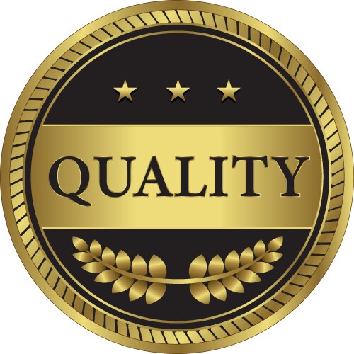 Welcome gold badge icon Royalty Free Vector Image