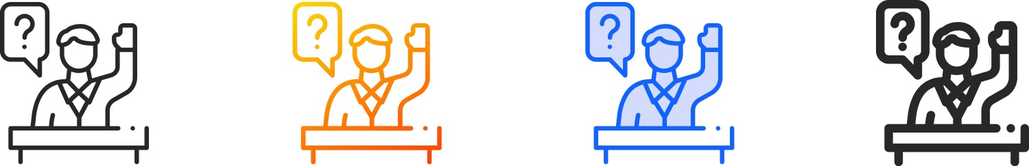 Box plot iconthin linear gradient blue stroke Vector Image