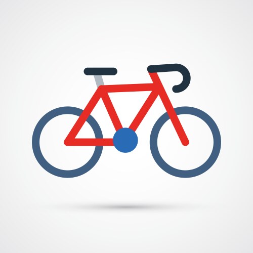 Colorful bicycle icon and symbol Royalty Free Vector Image