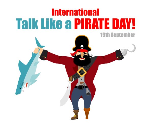 International talk like a pirate day gull Vector Image