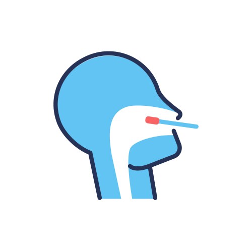 Spirometry icons isolated Royalty Free Vector Image