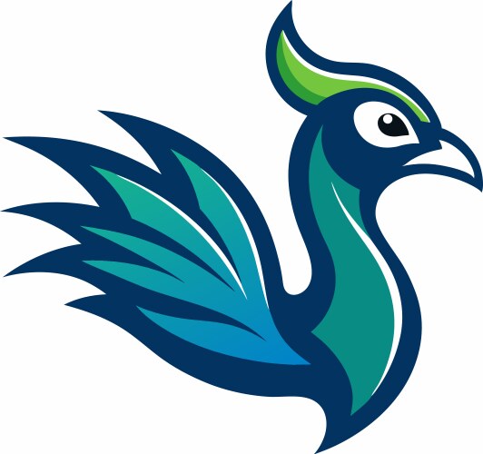 Peacock logo icon Royalty Free Vector Image - VectorStock