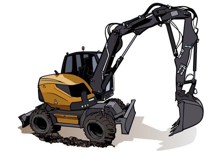 Excavator Royalty Free Vector Image - VectorStock