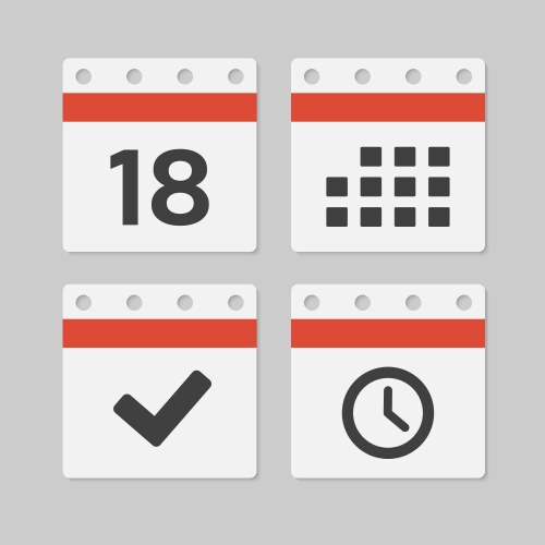 Template icon page calendar day week monday Vector Image