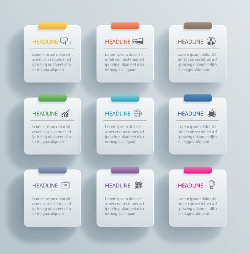 Business index infographics template with 5 data Vector Image