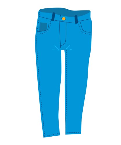 Cartoon - ripped denim jeans pants Royalty Free Vector Image