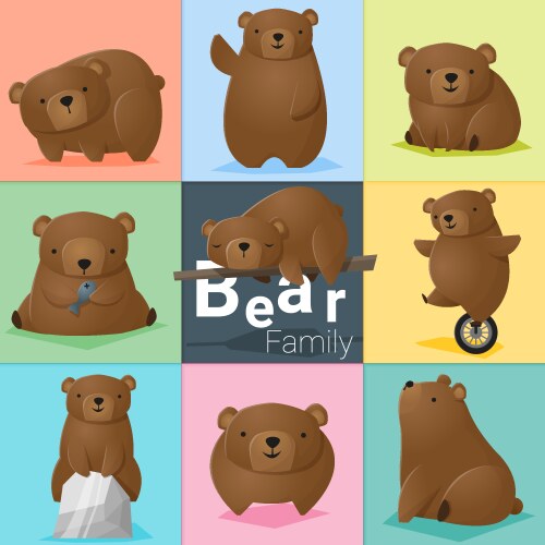 Bear Family Vector Images (over 7,600)