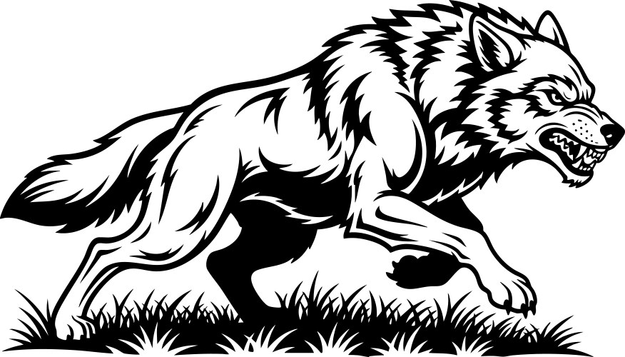Snarling Wolf Emblem – Royalty-Free Vector | VectorStock