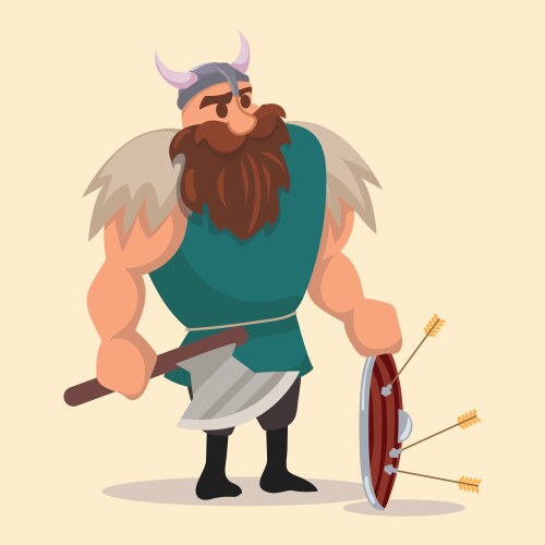 Viking Cartoon Character Royalty Free Vector Image