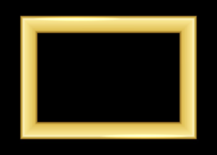 Gold frame simple style Royalty Free Vector Image