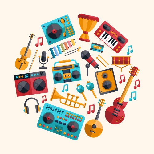 Electronic keyboard musical instrument Royalty Free Vector