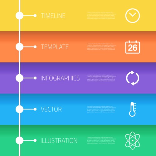 Astronomy timeline concept Royalty Free Vector Image