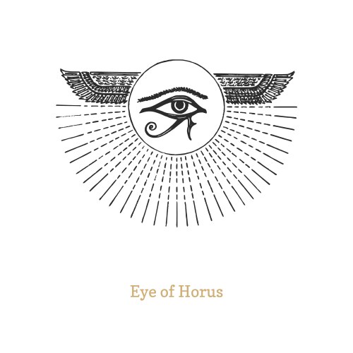 Eye of ra in engraving style Royalty Free Vector Image