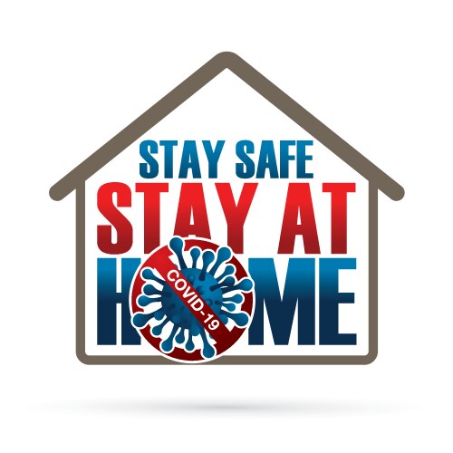 Family safe at home with love Royalty Free Vector Image
