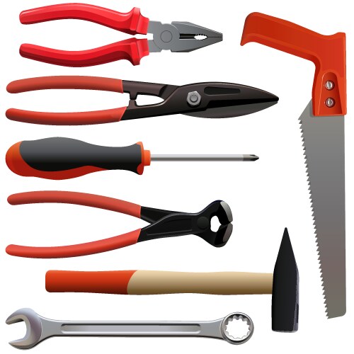 Tool set Royalty Free Vector Image - VectorStock