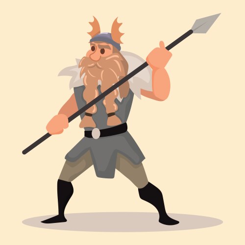 Viking Cartoon Character Royalty Free Vector Image