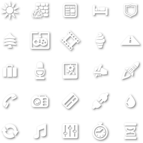 Weather icons set isolated on a white background Vector Image