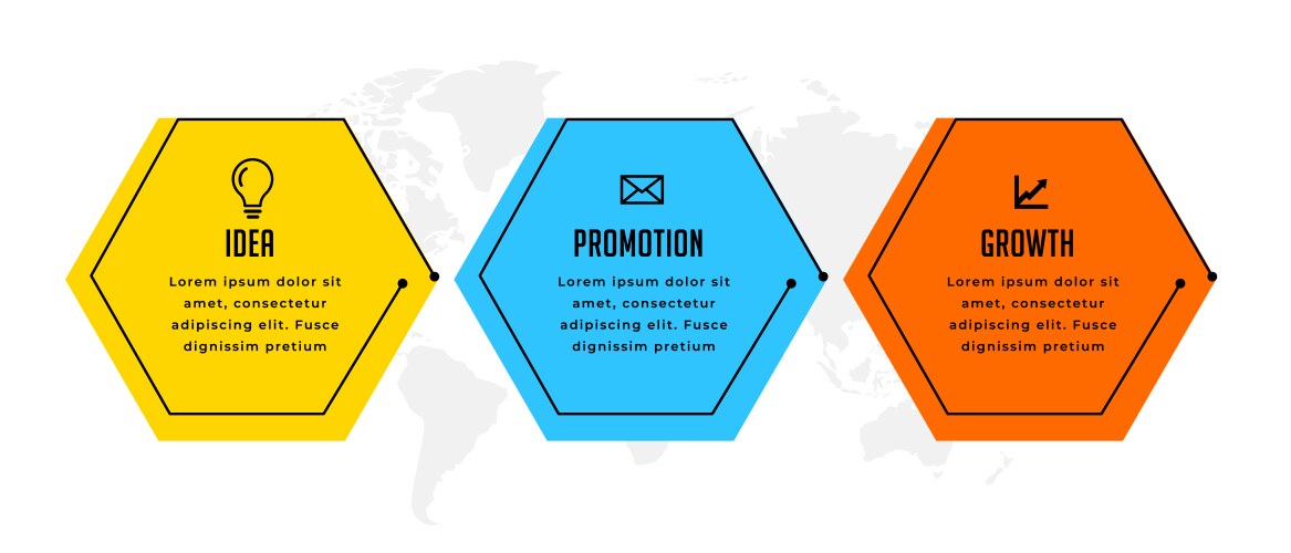 Three step infographic option chart template Vector Image