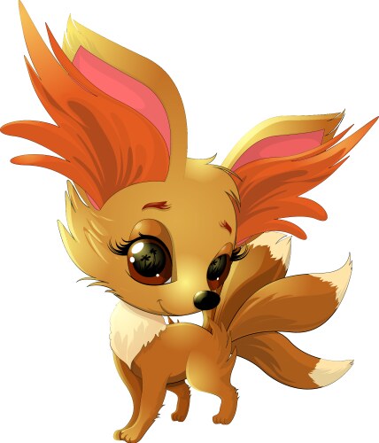 Cute fox cartoon Royalty Free Vector Image - VectorStock