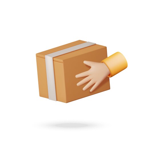 3d stack of cardboard boxes isolated Royalty Free Vector