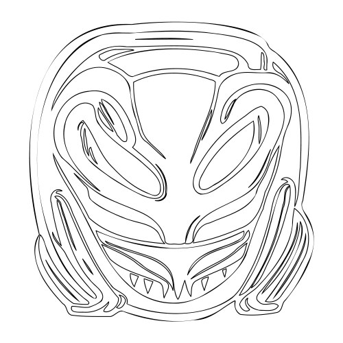 Alien outline sketch Royalty Free Vector Image