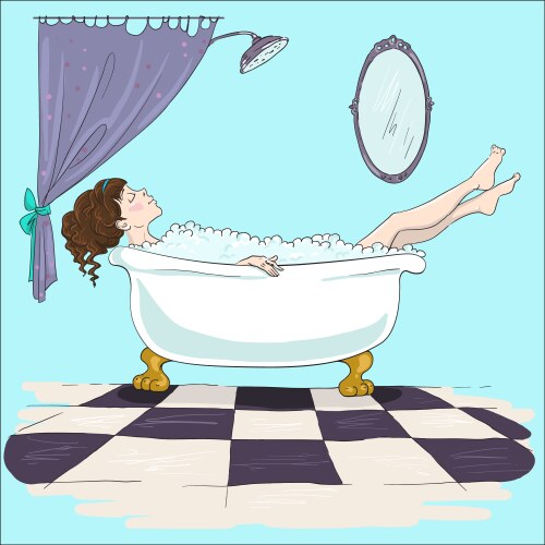 Cartoon Girl Taking Bath Vector Images (over 630)
