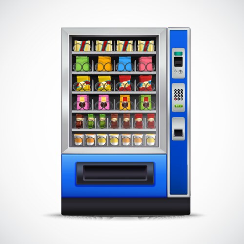 Vending machine snacks sandwich biscuit chocolate Vector Image