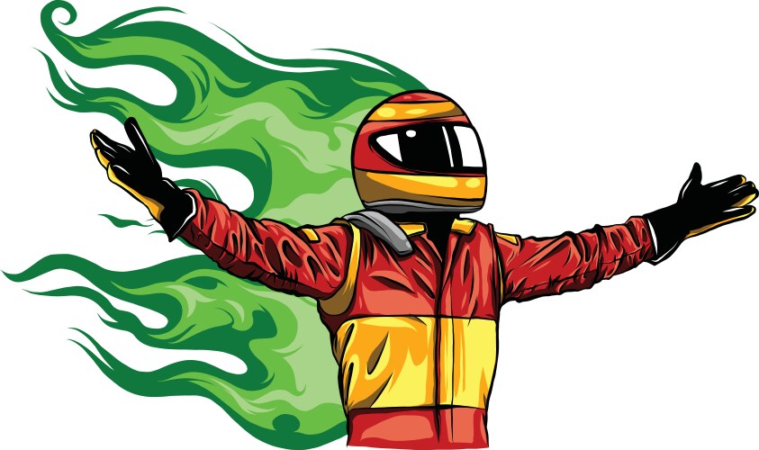 A race car driver Royalty Free Vector Image - VectorStock