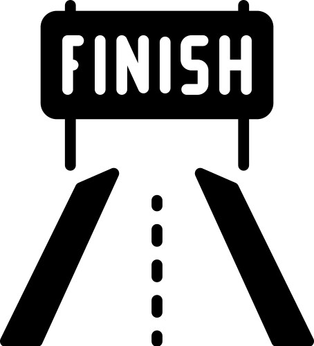 Start finish Royalty Free Vector Image - VectorStock