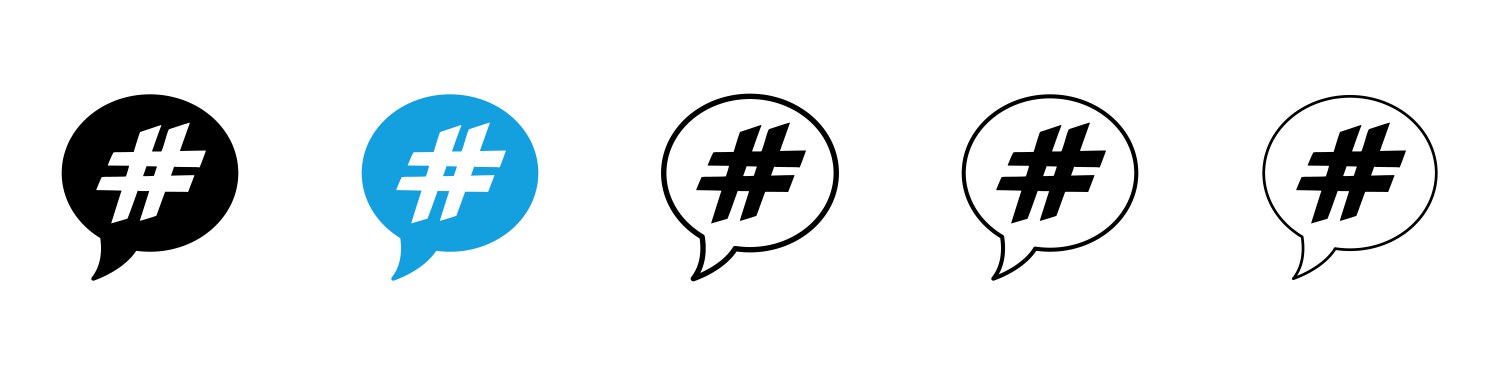Black Hashtag Vector Images (over 5,100)