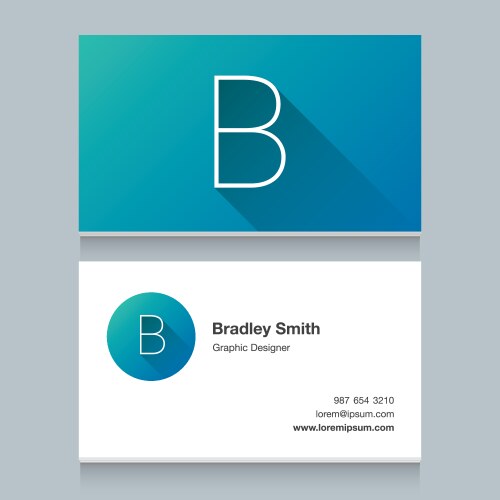 New modern creative business card design Vector Image
