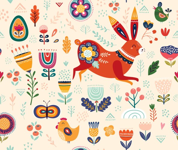 Cute easter pattern Royalty Free Vector Image - VectorStock