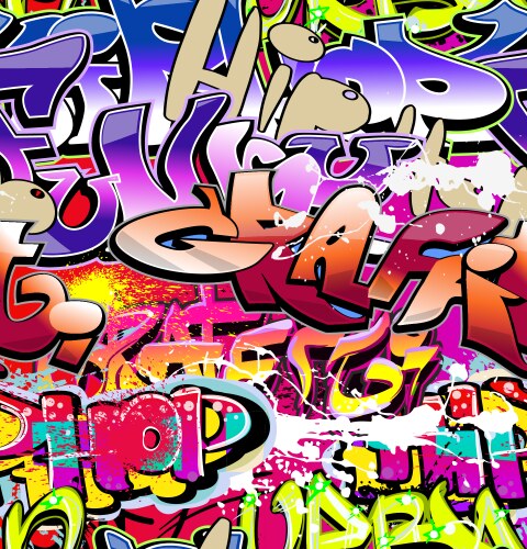 Graffiti urban art background Royalty Free Vector Image