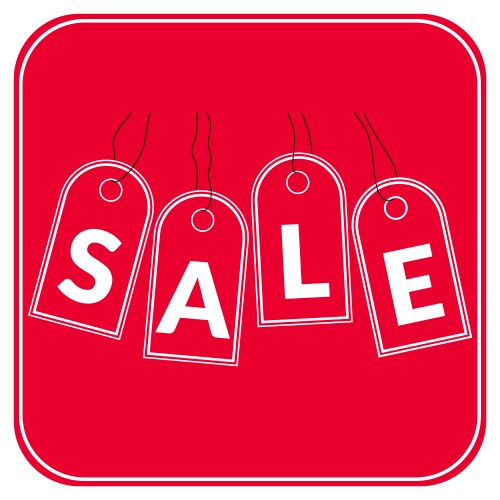 Sale 20 discount promo poster with red brush Vector Image