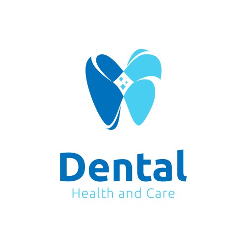 Clean dental logo design template Royalty Free Vector Image
