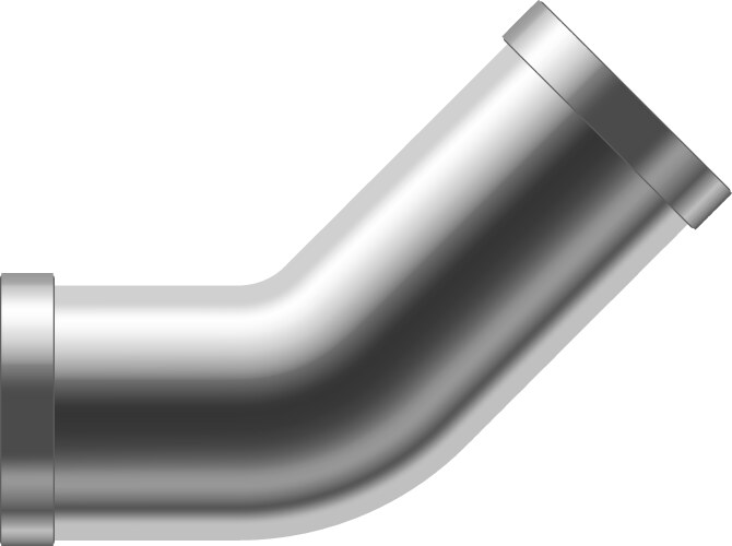 Pipe side realistic composition Royalty Free Vector Image