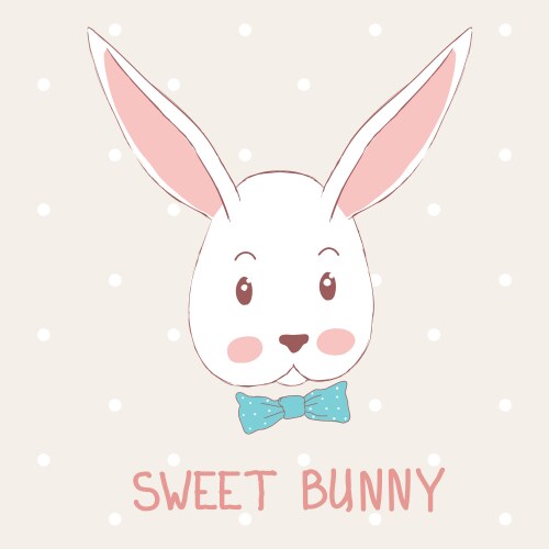 Cute little rabbit Royalty Free Vector Image - VectorStock