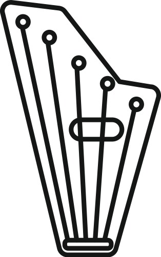 Ancient gusli zither representing russian folk Vector Image