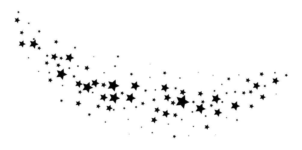 Magic stardust trail falling star Royalty Free Vector Image