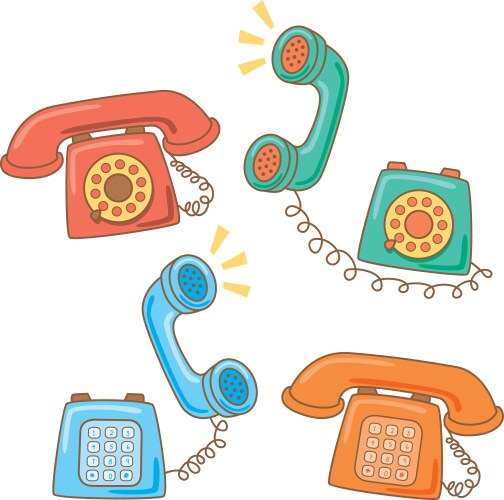 People calling telephone communication Royalty Free Vector