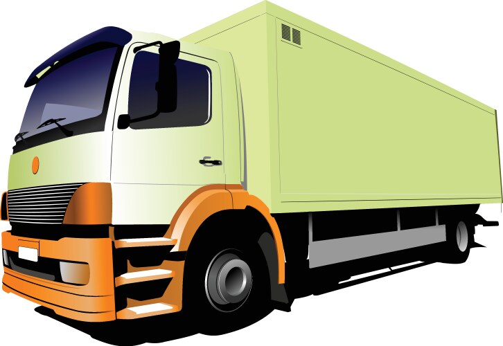 Lorry for transportation of goods resources Vector Image
