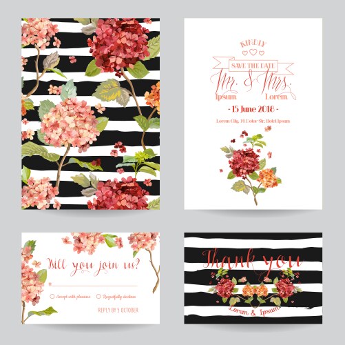 Invitation congratulation card set Royalty Free Vector Image