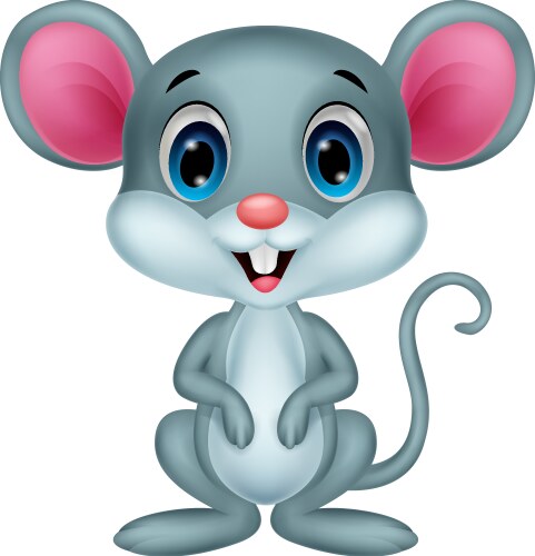 Cute mouse cartoon posing – Royalty-Free Vector | VectorStock