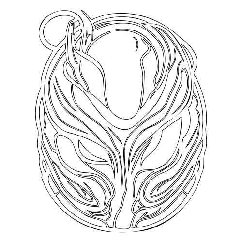 Alien outline sketch Royalty Free Vector Image