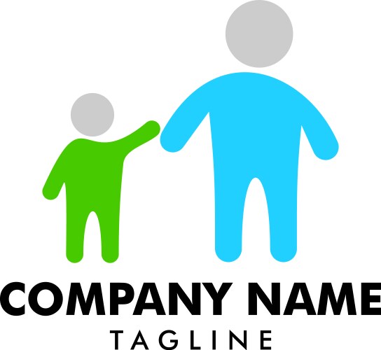 Design of baby and kid logo set Royalty Free Vector Image