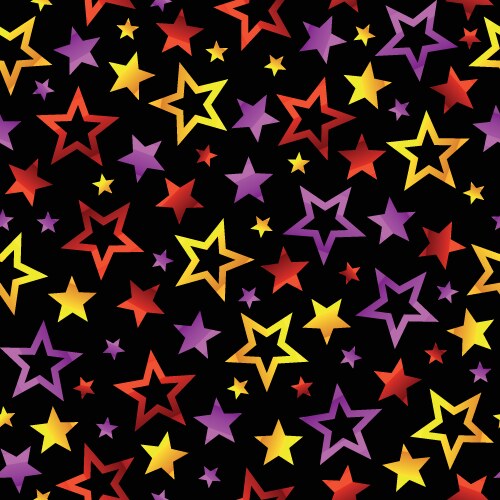 Retro 70s star seamless pattern Royalty Free Vector Image
