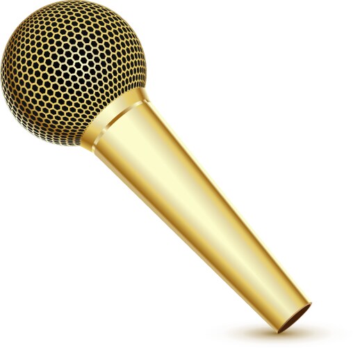 Golden Microphone Vector Images (over 1,500)