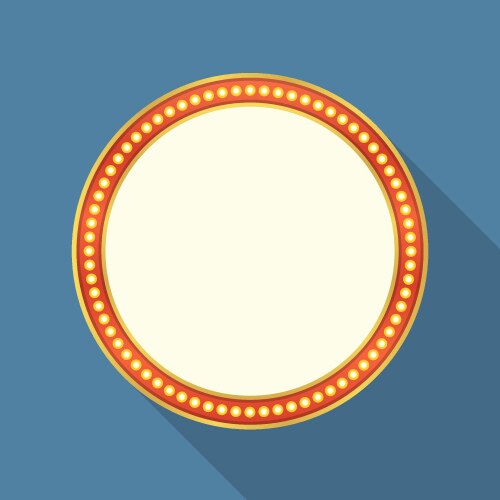 Gold round frame cinema on a white background Vector Image