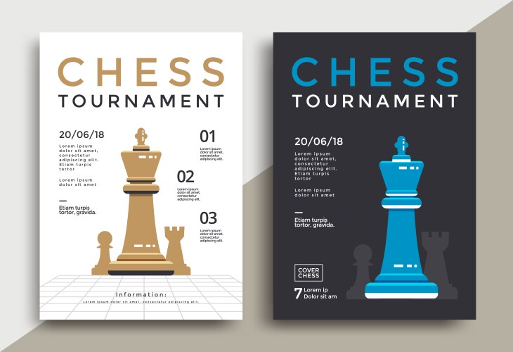 Chess tournament poster Royalty Free Vector Image